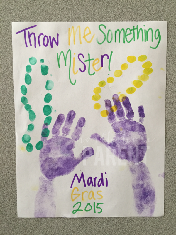 Mardi Gras Handprint Craft – Northshore Parent